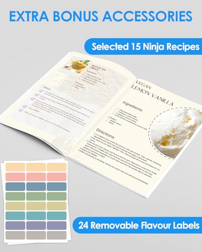 EIIORPO for Ninja Creami Deluxe Pints and Lids - 4 Pack 24oz NC501 NC500 Series Creami Deluxe Pint Containers Replacement Compatible with 11-in-1 Ninja Ice Cream Maker