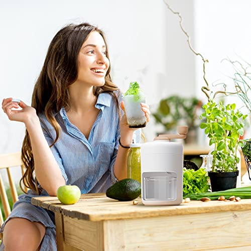 Eosprim Slushie Machine, Snow Cone Machine, Shaved Ice Machine, Icee Slushy Maker Machine Cup - Ice Cream, Snowcone, Kakigori, Bingsu, Cocktail Maker, Manual Crushed Ice Crusher Shaver For Kids Home
