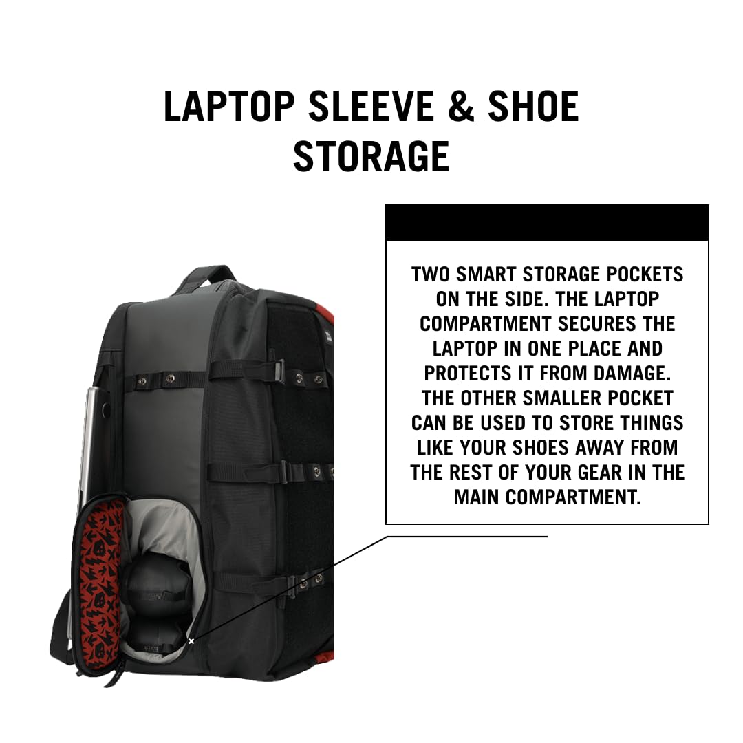 USWE Buddy 40L Athlete Gear Pack, Lightweight Backpack to Store Your Sport Gear & Essentials, Ideal For Travelling, Gym Sessions, Training and More