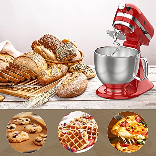 Spiral Dough Hook Accessories for Kitchenaid Stand Mixer, aikeec Fully Stainless Steel K45DH Dough Hook for Kitchen aid 4.5/5 Quart Tilt-Head Stand Mixer, Mess Free Mixer Accessory, Dishwasher Safe