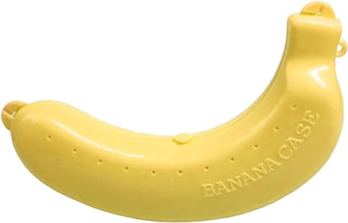 JJLFresheners Yellow Banana Storage BPA-Free Outdoor Travel Case, Food Containers,Keep Fresh Banana Keeper and Protector, Cute Banana Carrier Storage Box for Picnic Camping Food Containers