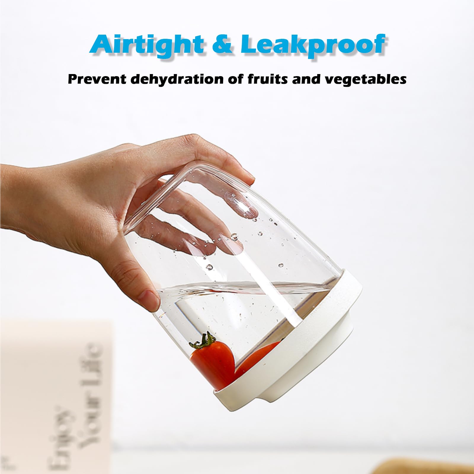 daasigwaa Fresh Fruit Salad Storage Cup To Go With Lids, Fork & Drain Baskets, Reusable Leakproof Food Storage Containers With Removable Colander Keep Fruits, vegetables Fresh Longer, 22 oz(Pink)