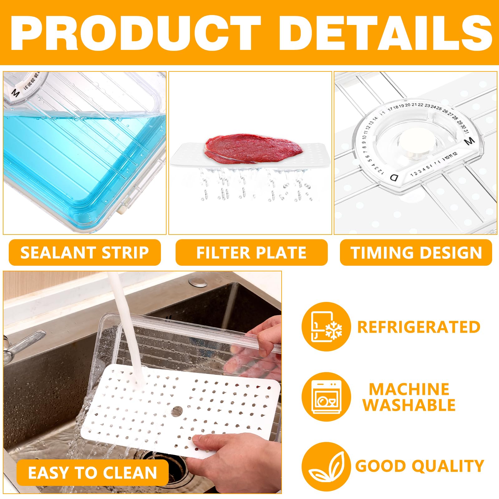 2 Pack Bacon Container with Lids for Refrigerator, Deli Meat Cheese Storage Container with Date Record, Bacon Tray Holder for Fridge, Bacon Saver Keeper with Food Serving Tongs and Drain Plate