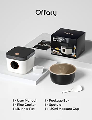 Rice Cooker, Mini Rice Cooker with Keep Warm, 3 Cups (Uncooked), Smart Fuzzy Logic, 24-H Delay Timer, Nonstick Inner Pot, for Soft White Rice, Brown Rice, Sushi, Porridge (Small)