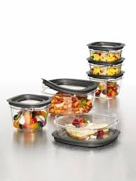 Stoge Premier Flex & Seal 7 Cup Rubbermaid Food Storage Containers with Grey Flex & Seal Lids (4-Pack)