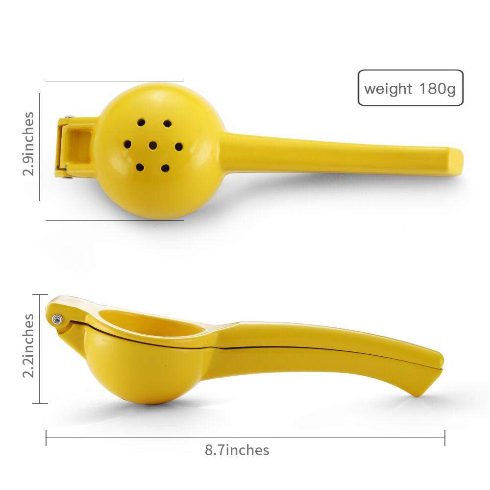 Manual Juicer Citrus Lemon Squeezer,Fruit Juicer Lime Press Metal,Professional Hand Juicer Kitchen Tool(yellow)
