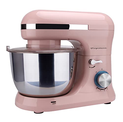 FRIGIDAIRE ESTM020-PINK 4.5L Retro Stand Mixer (Pink), 4.75 quart
