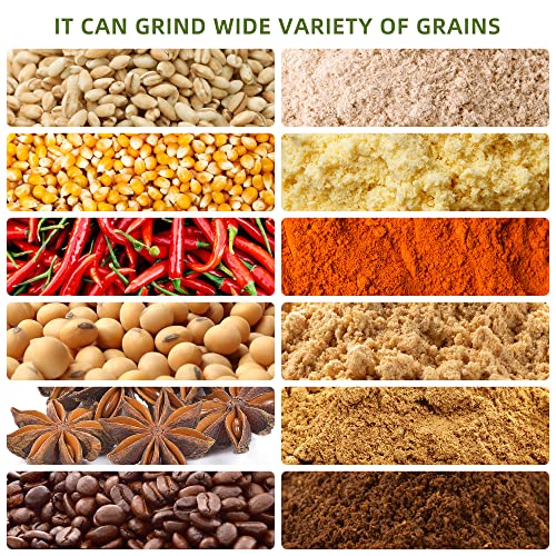 EVERYGROW Grain Mill Grinder Electric, Grain Grinder Mill, Corn Grinder Electric, Wheat Grinder, Nutrimill, Grain Mill Grinder Electric, 6.6 Gallons (25L)