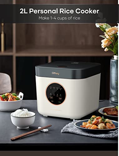 Rice Cooker, Mini Rice Cooker with Keep Warm, 3 Cups (Uncooked), Smart Fuzzy Logic, 24-H Delay Timer, Nonstick Inner Pot, for Soft White Rice, Brown Rice, Sushi, Porridge (Small)