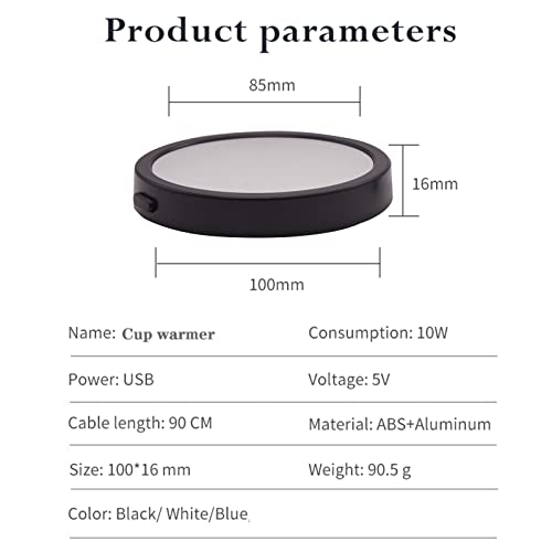 Neknock Coffee Mug Warmer for Desk, USB Coffee Cup Warmer Coffee Tea Milk Beverage, Warmer Plate for Keeping Hot(Black)