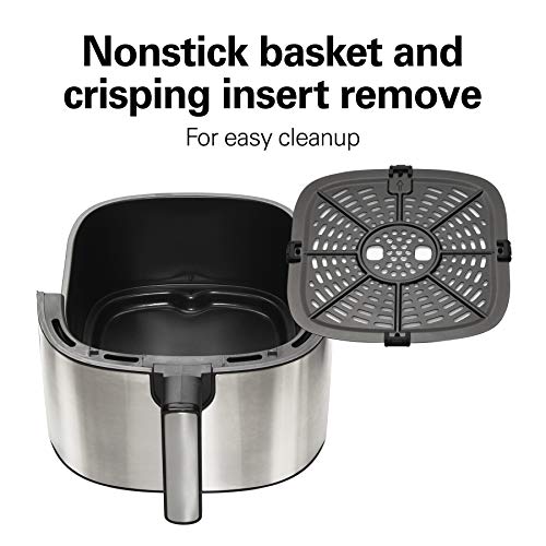 Hamilton Beach 5.8 Quart Digital Air Fryer Oven with 8 Presets, Easy to Clean Nonstick Basket, Black (35075)
