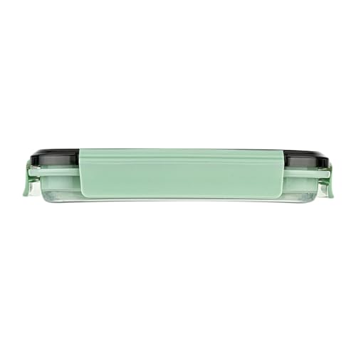 Restaurantware-Fresh Hero 40 Ounce Storage Containers, 1 Durable Airtight Food Containers - Microwavable, Freezable, Green Plastic Collapsible Containers, Dishwashable, With Vented Lids