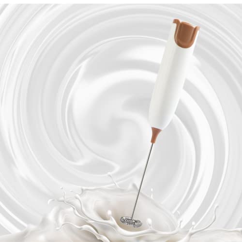 TUCUSA Original Portable Drink Mixer│Milk Frother Handheld │Hand Blender│Electric Whisk for Home & Kitchen │Milkshake Maker│Frother for Coffee, Chocolate, Cappuccino, Latte, Matcha. (CREAM)