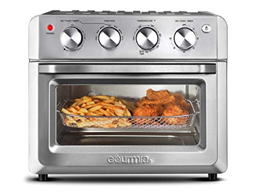 Gourmia Toaster Oven Air Fryer Combo 7-in-1 cooking functions 1550 watt air fryer oven 19.8L capacity air fryer accessories included convection toaster oven rack, air fryer basket GTF7580