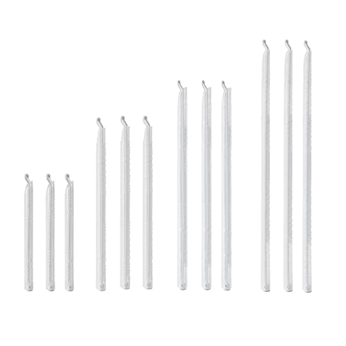 Pack of 12 Plastic Chip Clip Stick, Reusable Bag Sealer Stick for Kids Snacks Seasoning Cooking Backing, Stay Fresh Bag Sealer Sticks Kit, 4 Size in One Set
