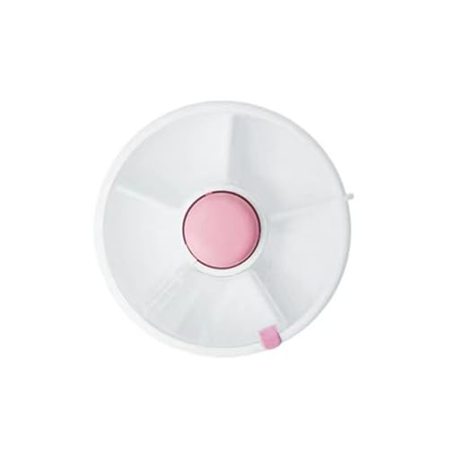 Cute Rotating Snack Box with Lid - White, Diameter: 7.09 inches, Height: 1.77 inches