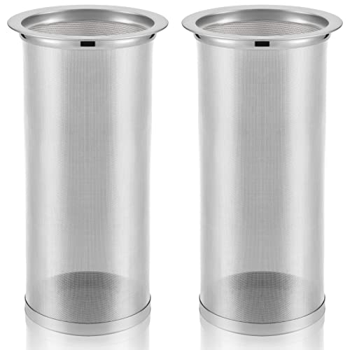 2 Pcs Cold Brew Coffee Filter 2 Quart Coffee Tea Infuser Stainless Steel Mesh Filter Mason Canning Jar Coffee Filter Reusable Mesh Coffee Filter for Wide Mouth Mason Canning Jar and Iced Tea Maker