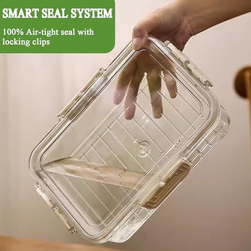 Ztaussi Snack Containers, 1pc Snackle Box Charcuterie Container 8 Compartment Divided Serving Tray with Lid and Handle,Portable Snack Platters Travel Food Organizer (1pc(8 Compartment))
