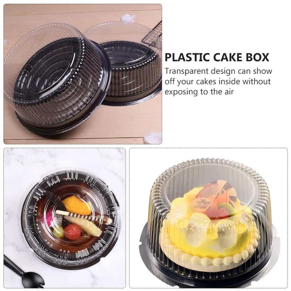 10 Pack 6-Inch Reusable Transparent Round Plastic Cake Boxes β Ideal for Cookies, Cheesecake, Bakery Packaging, and Mousse