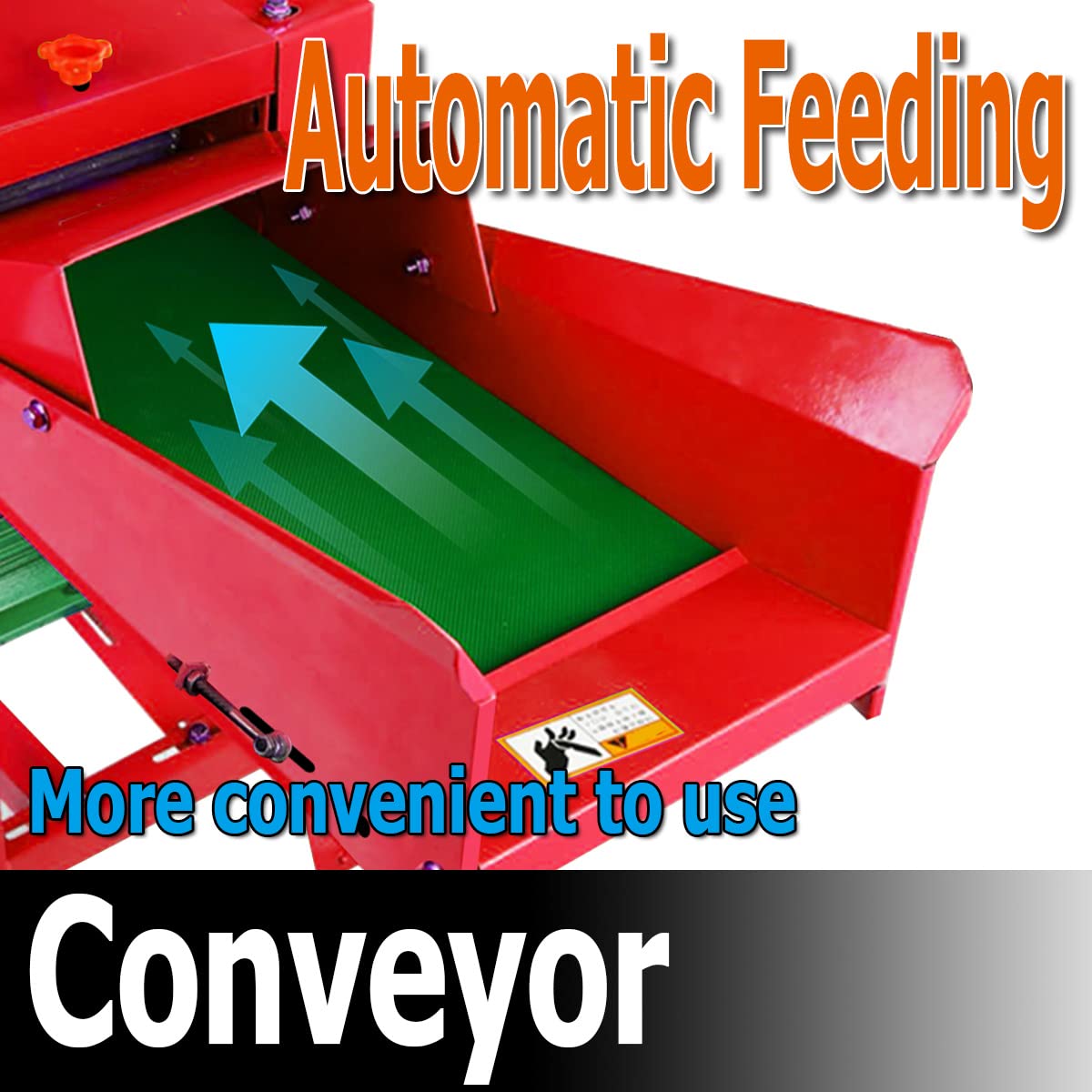 txmachine Hay Cutter Dry-Wet Hay Straw Cutter Forage Crop Crusher 2.2KW Cattle Sheep Feed Processing Machine for Corn Straw,Yellow Bamboo Straw with Motor 4 Blades (red, 220V/50HZ)