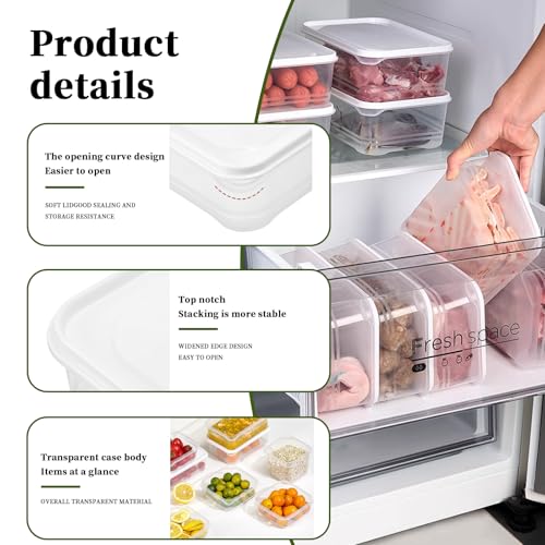 NXCJINYU Food Storage Containers, 36-Piece,Plastic Deli Containers with Lids, Slime, Soup, Meal Prep Containers 、Stackable 、Leakproof 、Microwave、Dishwasher、Freezer Safe- Reusable,for Kitchen Storage