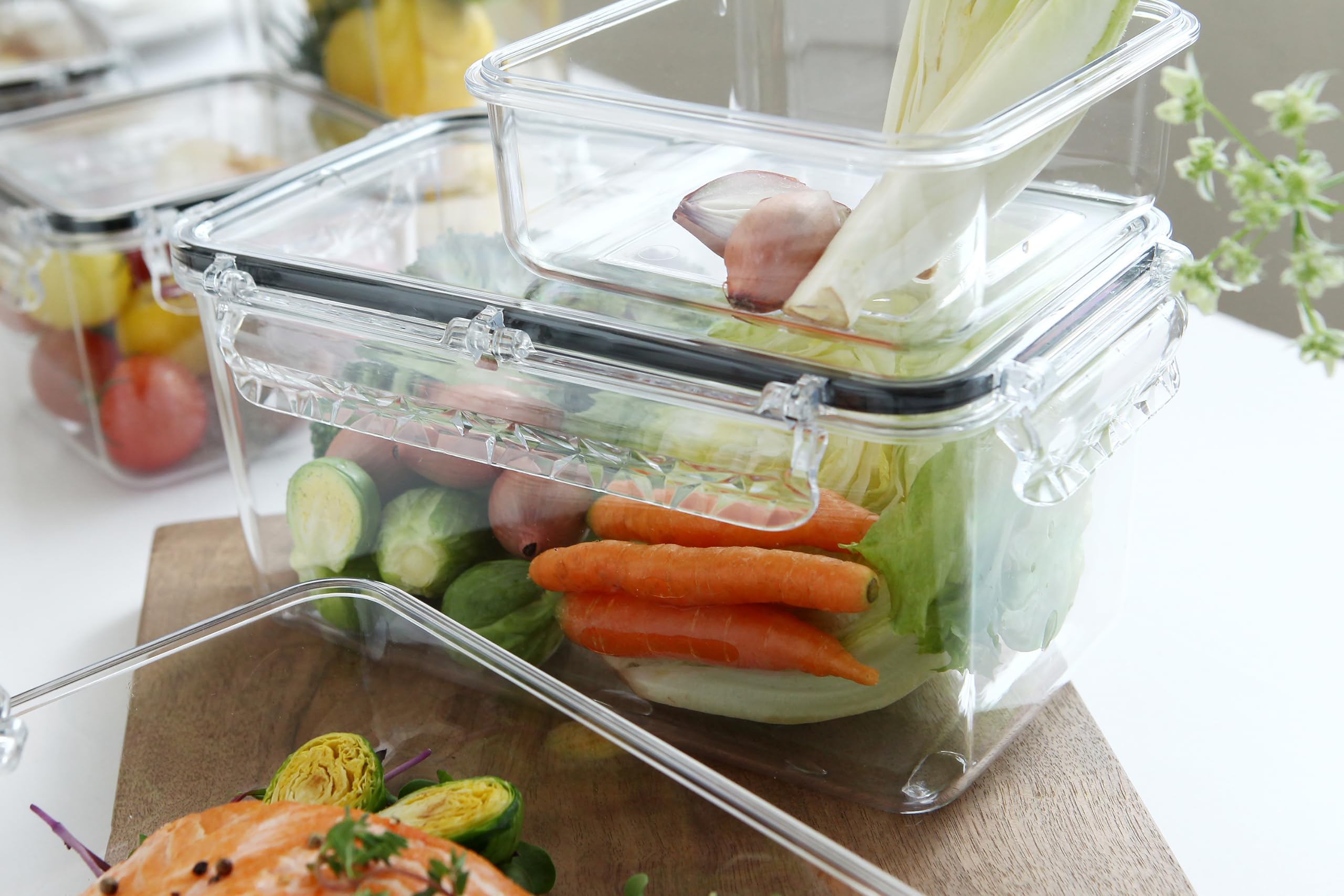 gotman Airtight Food Storage Container With Lid (91.3oz) BPA-Free | Meal Prep | Microwave, Freezer and Dishwasher Safe | Leak-Proof | Kitchen Fridge Organizer Boxes | Fresher Food