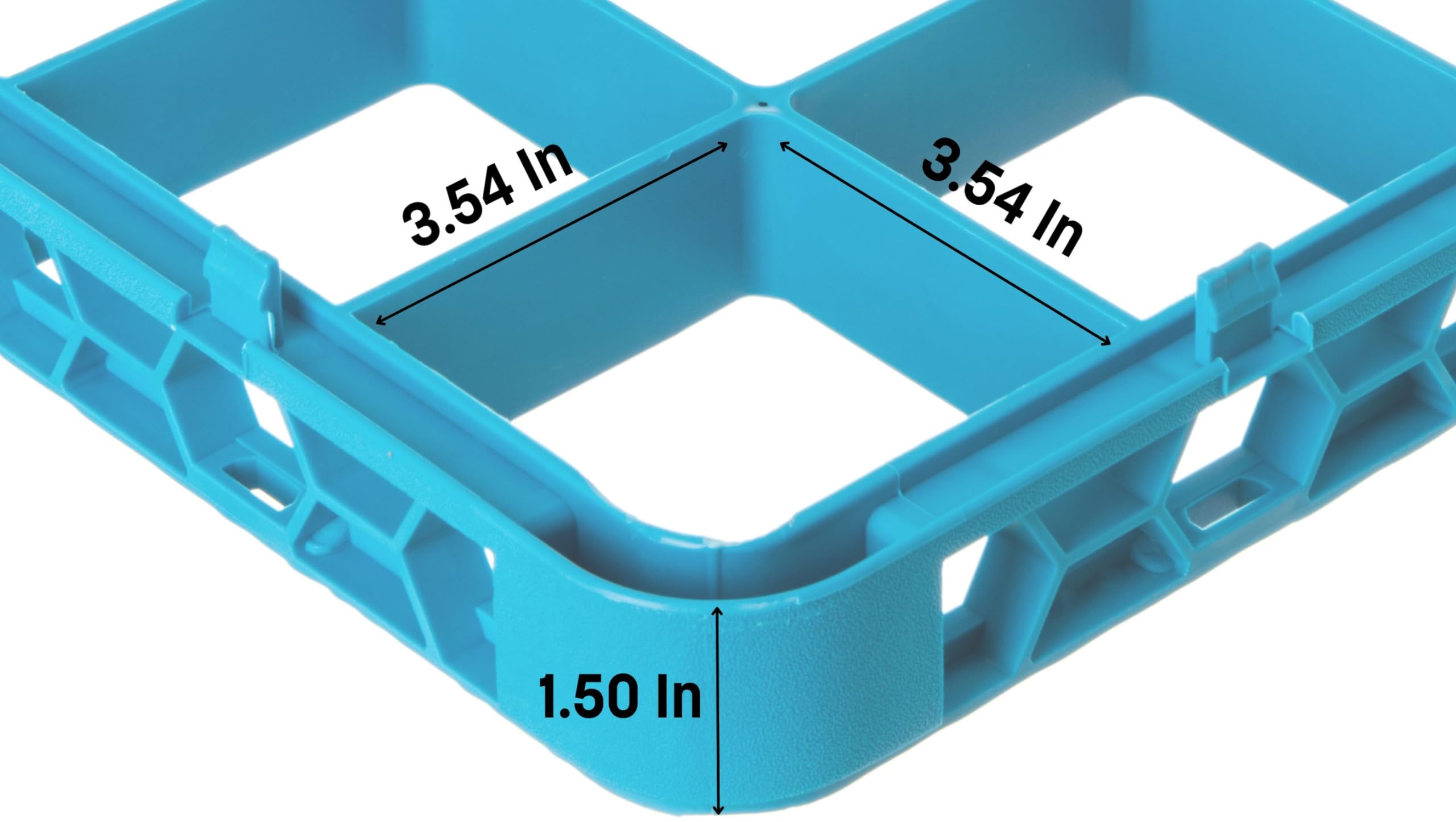 CFS RE2514 OptiClean 25 Compartment Divided Glass Rack Extender, 1.78", CFS Blue