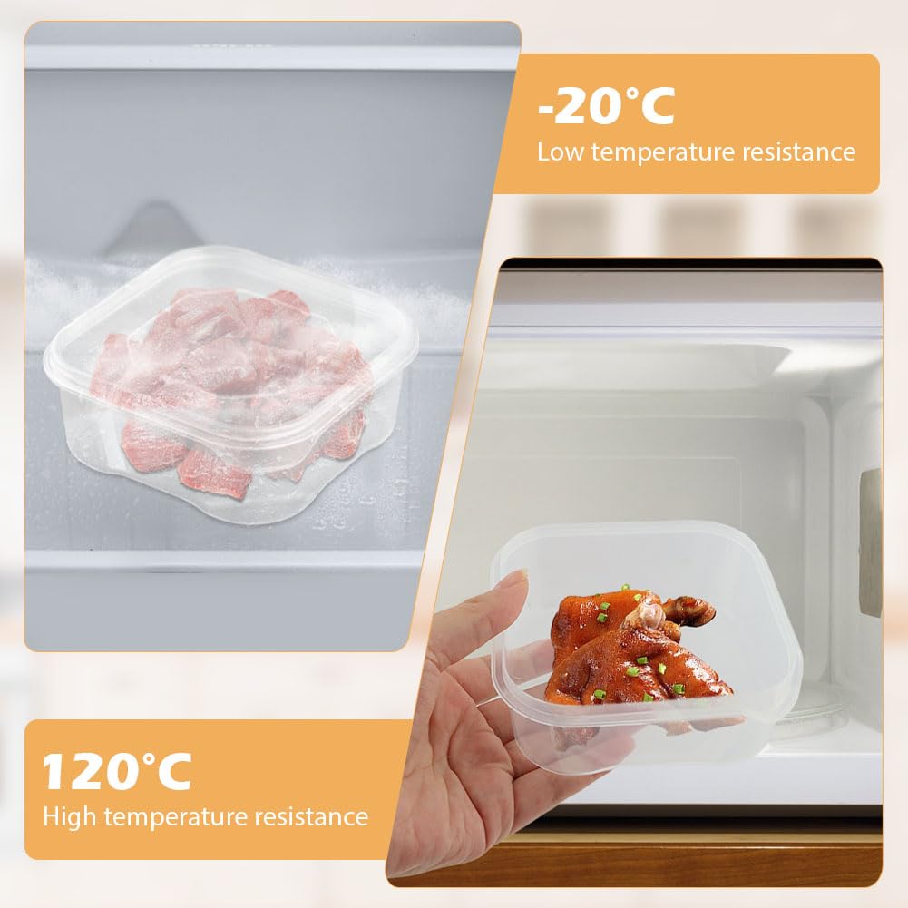 Quixleen Bacon Container for Refrigerator with Food Serving Tong and Small Square Storage Box Bacon Keeper with Sealing Lid Draining Plate Recording Function on the Lid