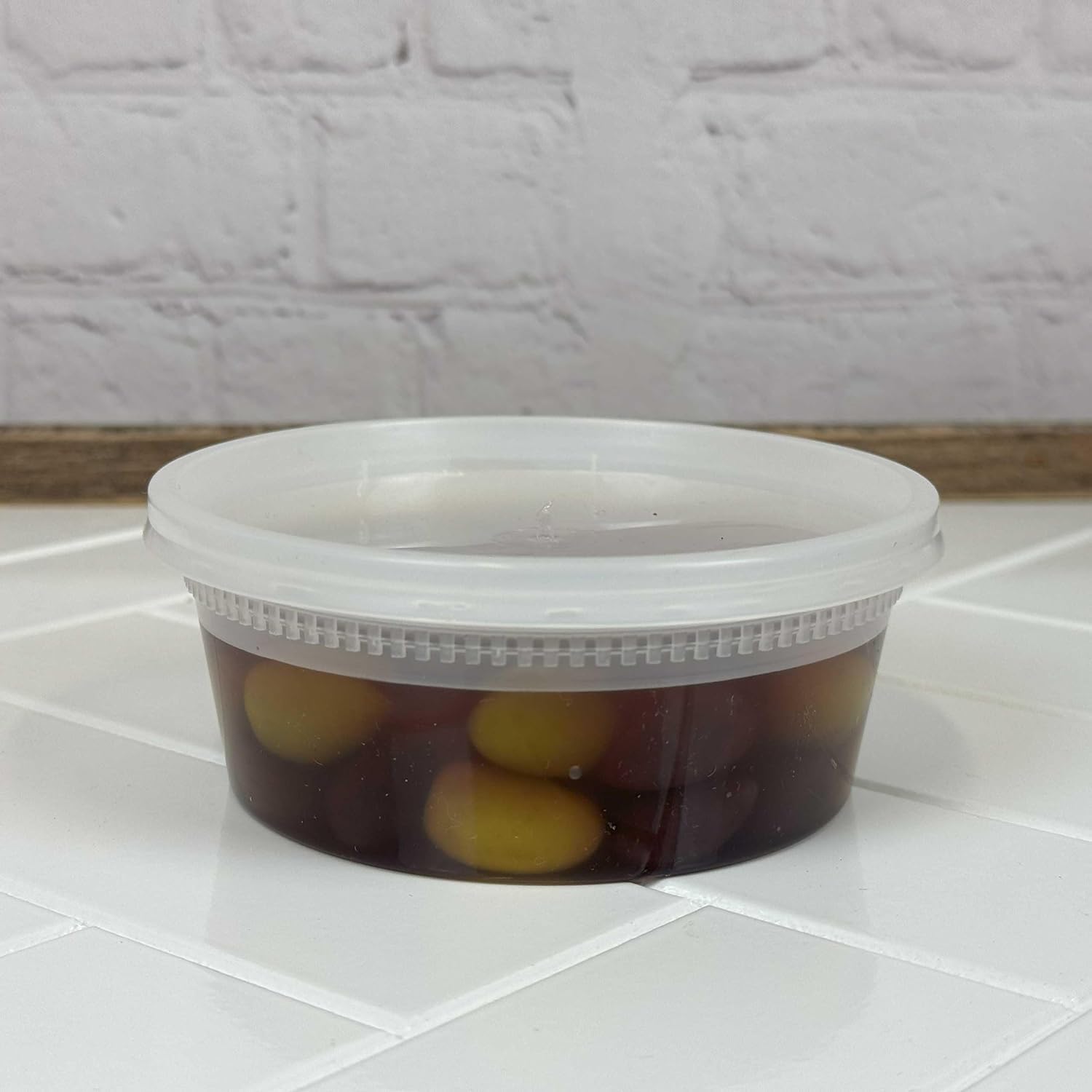 Basidi [240 sets Deli Containers with Lids, Recyclable Polypropylene, Microwavable, Heat Resistant (8, Ounces)