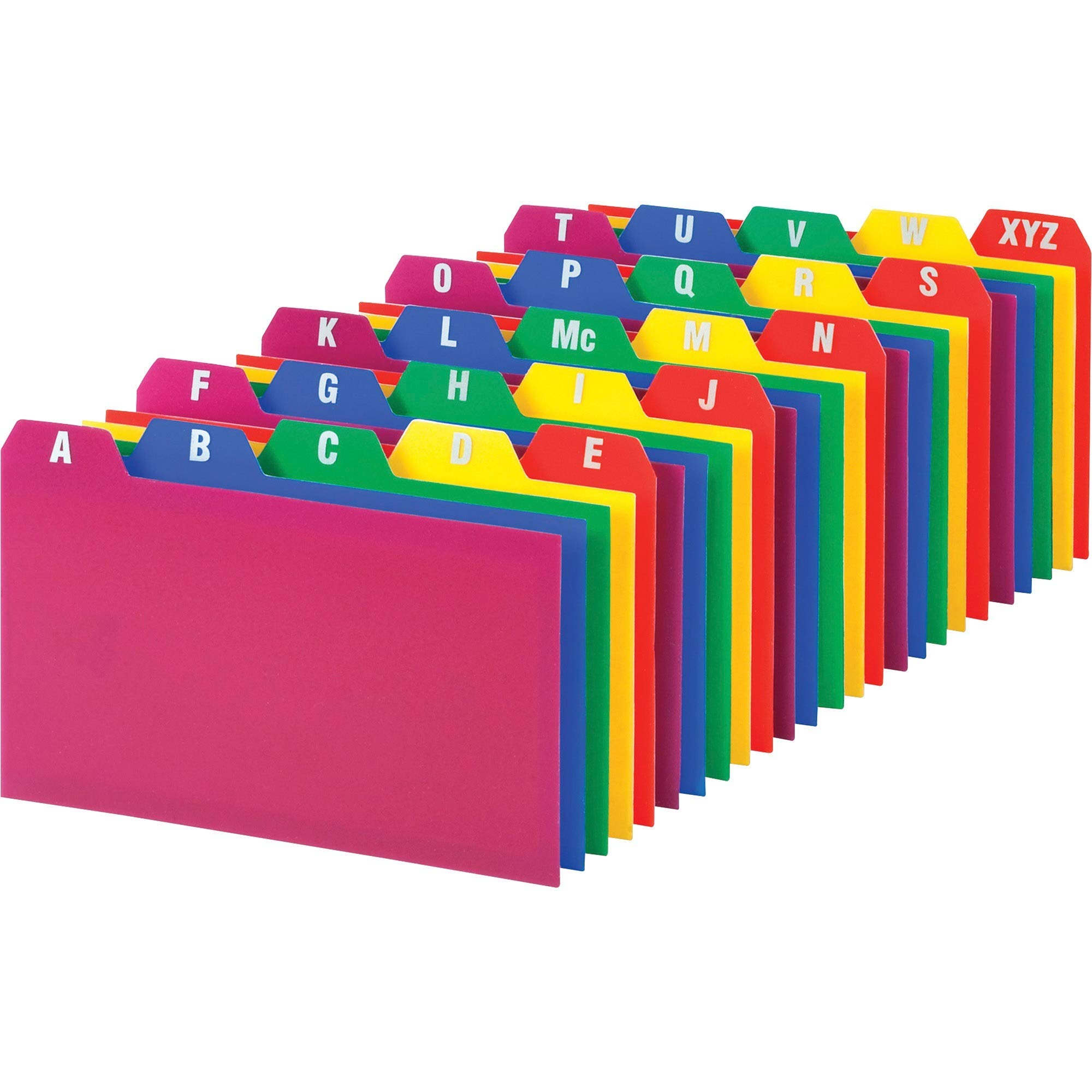 Index Card Holder, Index Cards Storage Box Holds Up To 300 3x5� Cards, With Poly Card Guides A-Z, 3x5 Inch - Value Pack