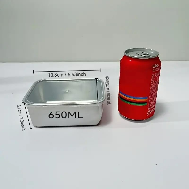 Souso 6pcs Stainless Steel Stacking Food Containers with Lids, Reusable Snack & Prep Containers for Office, sp-00018