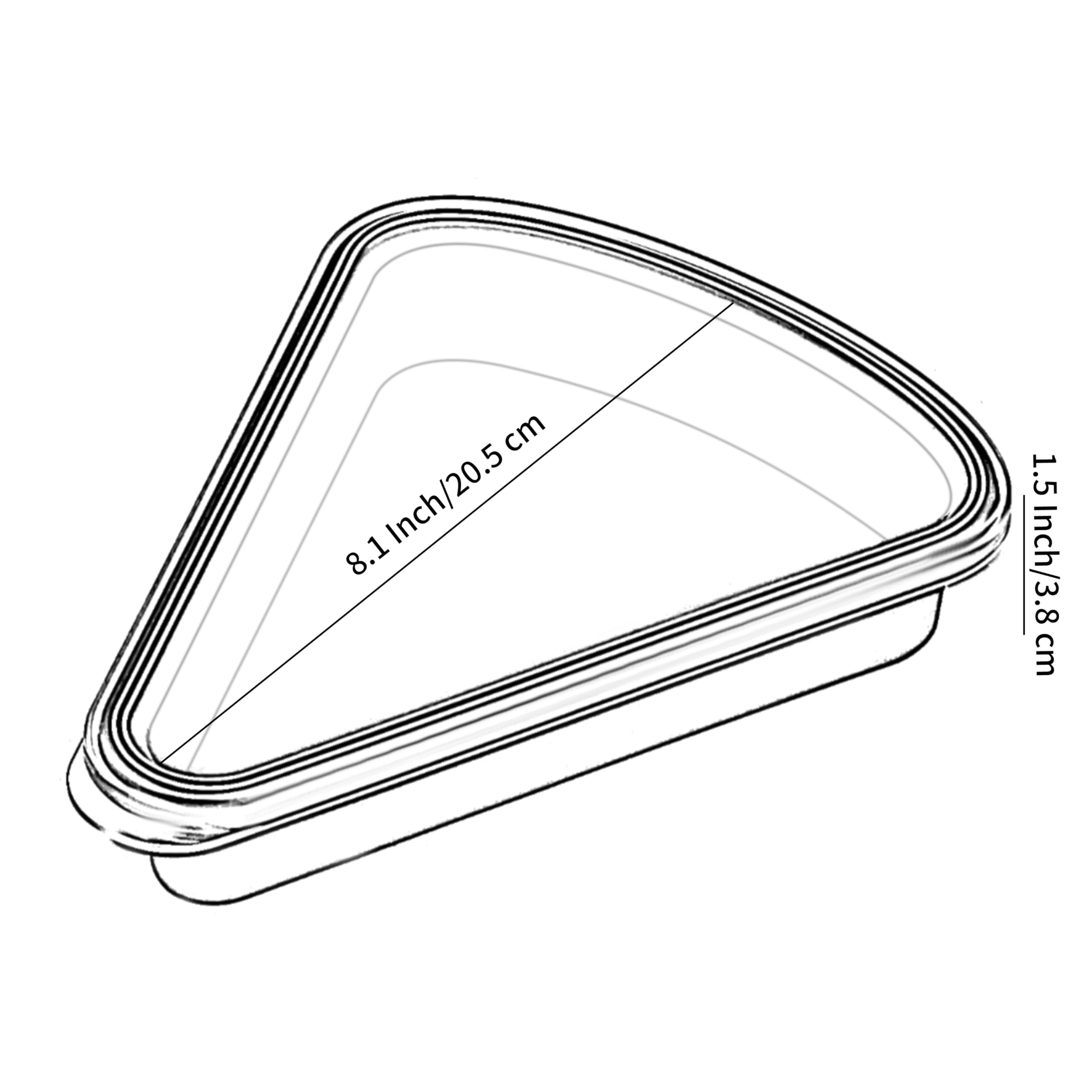KEVJES 2-Pack Reusable Silicone Leftover Pizza Slice Storage Container with Air-tight Lids-BPA Free,Fits Single Slice up to 16”,Save Space,Refrigerator organizer(2 Red)