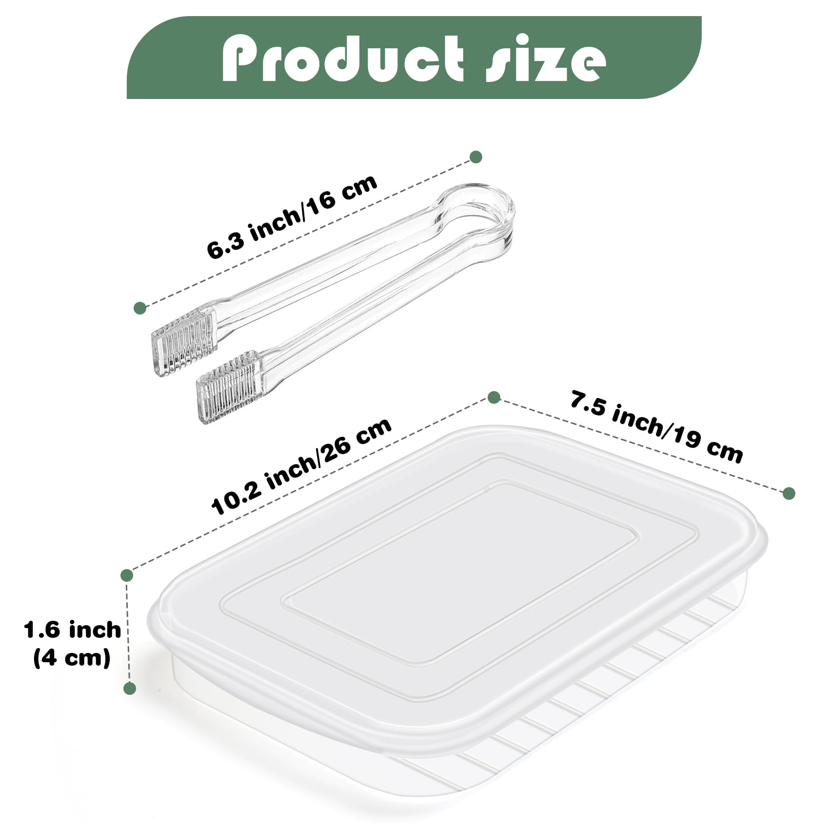 6 Pack Bacon Keeper, Deli Meat Saver for Refrigerator, Container with Airtight Lid, Cold Cuts Cheese Bacon Storage Container for Refrigerator, Lunch Meat Container, 3pcs Serving Tongs