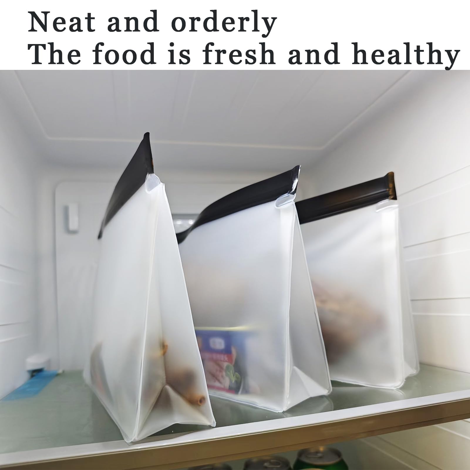 Ulifebetter 3 Pcs Reusable Ice Storage Bags with Secure Zip, 10"*7"*2.5"Freezer Bags Clear Ice Cube Storage Bags Freezer Storage Bags Ice Holder for Ice and Food Storage