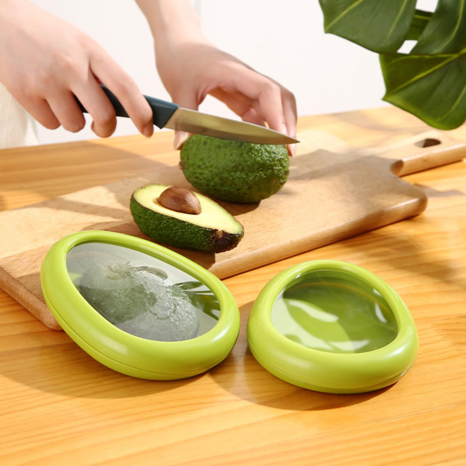sappiedear Avocado Saver and Tomato Holder - Set of 4 - Reusable Storage Containers for Fridge - Ideal for Apples, Garlic, Onions, Lemons, and Potatoes (4)