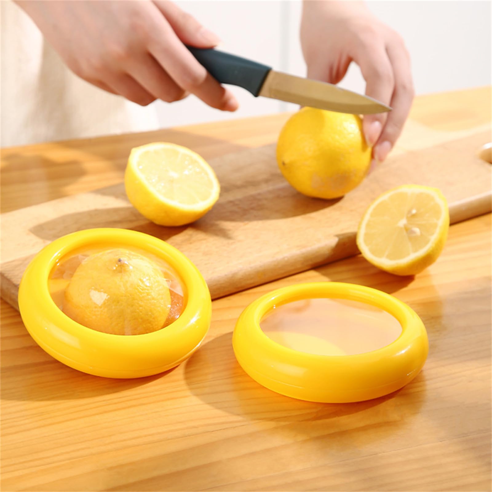 sappiedear Avocado Saver and Tomato Holder - Set of 4 - Reusable Storage Containers for Fridge - Ideal for Apples, Garlic, Onions, Lemons, and Potatoes (4)