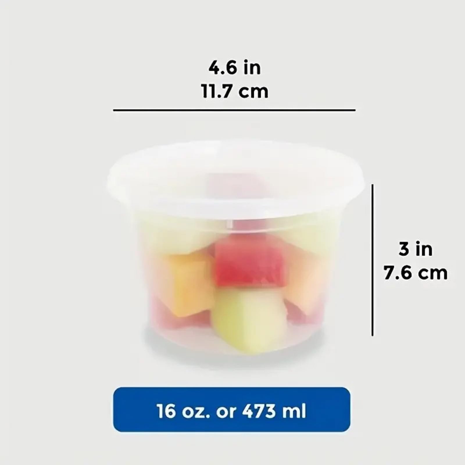 STARANDBEE [20Pack] 16oz, Food Storage Containers with Lids, Plastic Deli Containers, Meal Prep Containers, Microwave and Freezer Safe, Stackable, Leakproof, BPA Free, Clear