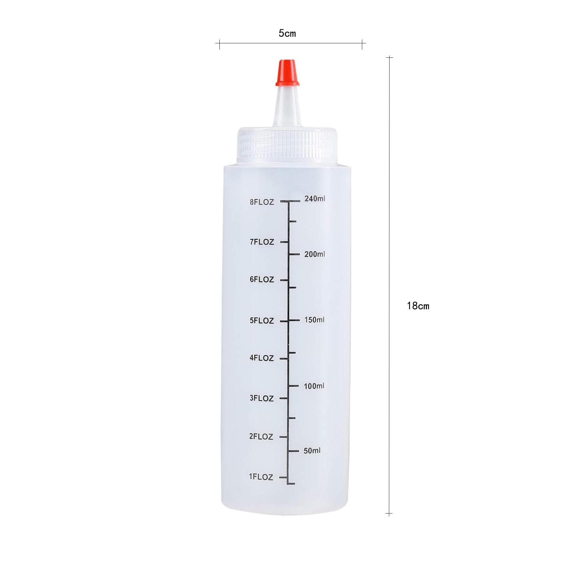 HuoHuo Squeeze Bottle 3Pcs 8 Oz Premium Food Grade Plastic Bottles w/Yorker Tips (3Pcs) Plastic Squeeze Bottles For Sauces Empty Refillable Bottles for Arts, Crafts & Kitchen