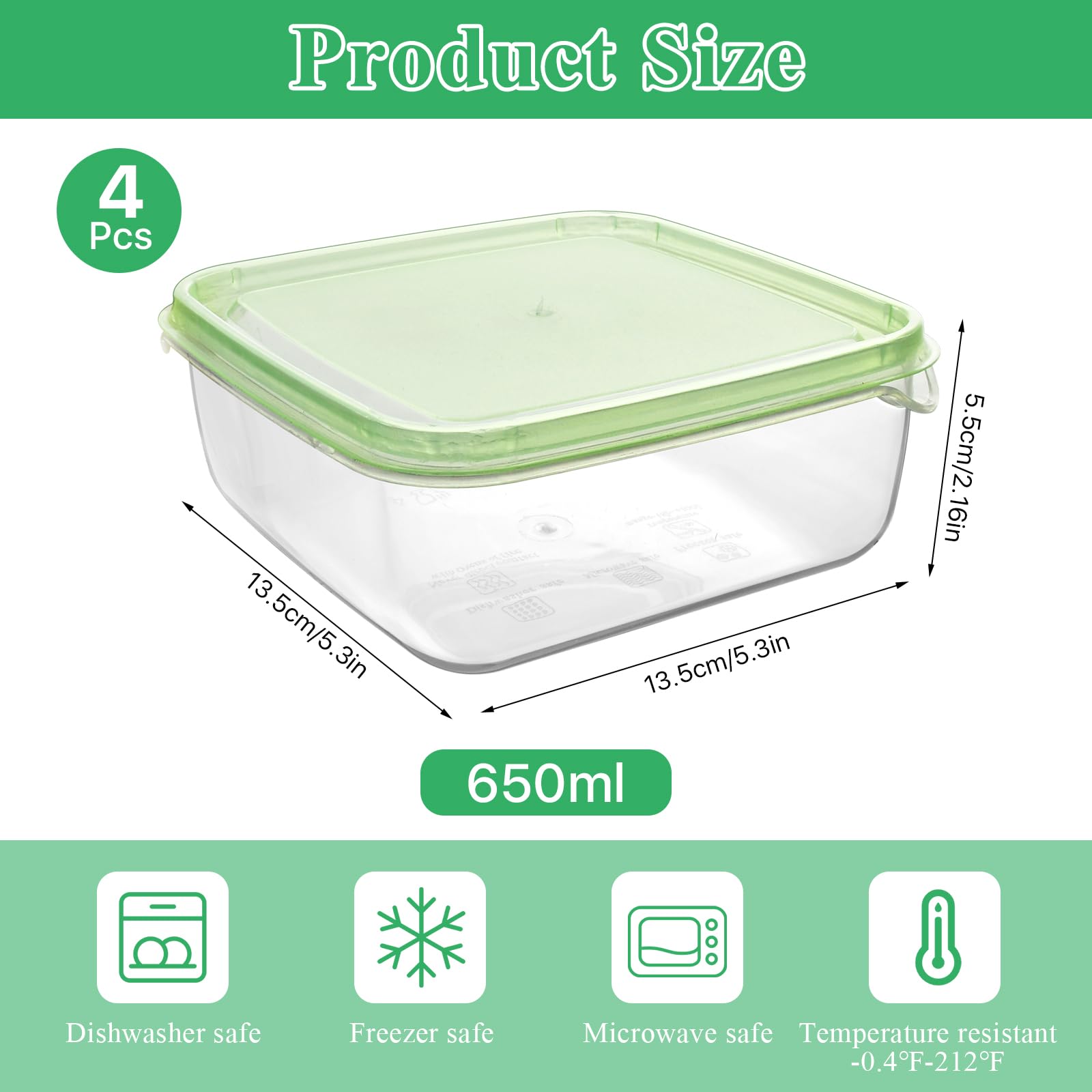 Akamino 4 Pack Sliced Cheese Container for Fridge, Butter Block Cheese slicer Holder with Lids, Airtight Plastic Storage Box for Keeps Deli Cheese Fresh Longer