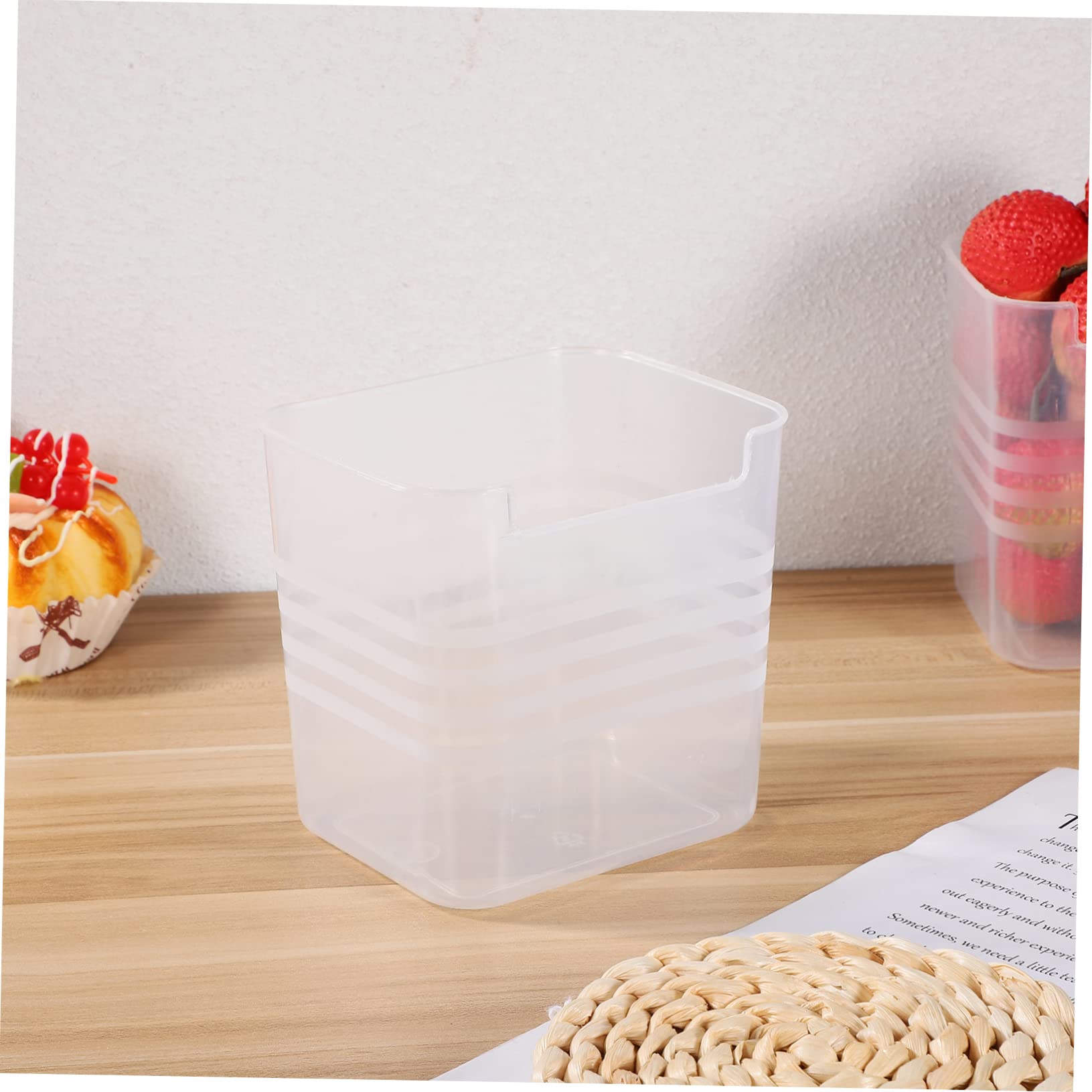 FUNOMOCYA 2pcs Storage Rack Mini Fridge Freezer Organizer Bins Snack Organizer Food Containers Fridge Side Door Storage Containers Clear Storage Containers Plastic Condiment Refrigerator
