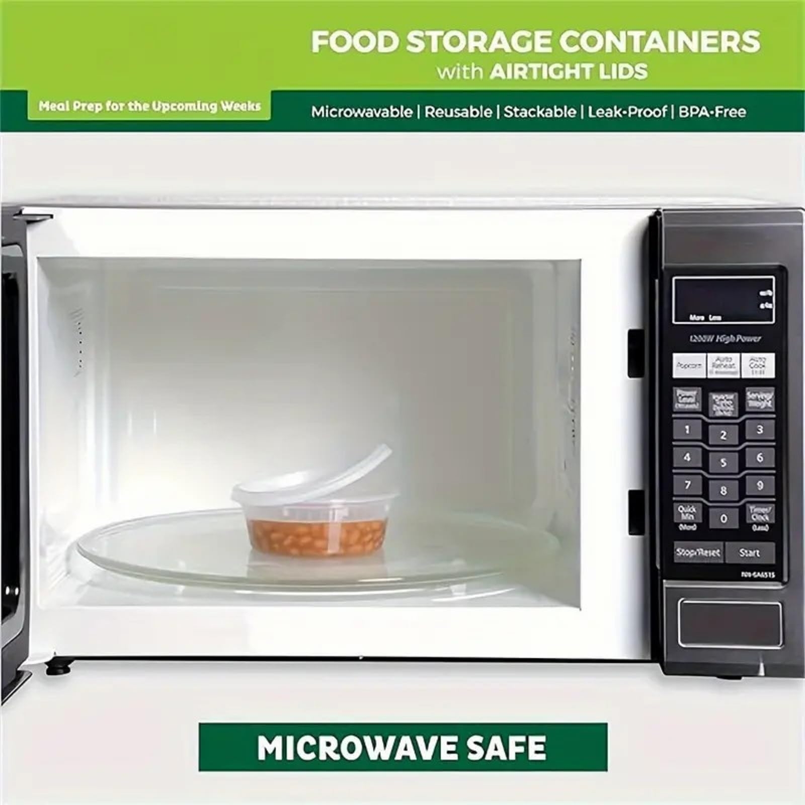 STARANDBEE [10Pack] 8oz, Food Storage Containers with Lids, Plastic Deli Containers, Meal Prep Containers, Microwave and Freezer Safe, Stackable, Leakproof, BPA Free, Clear