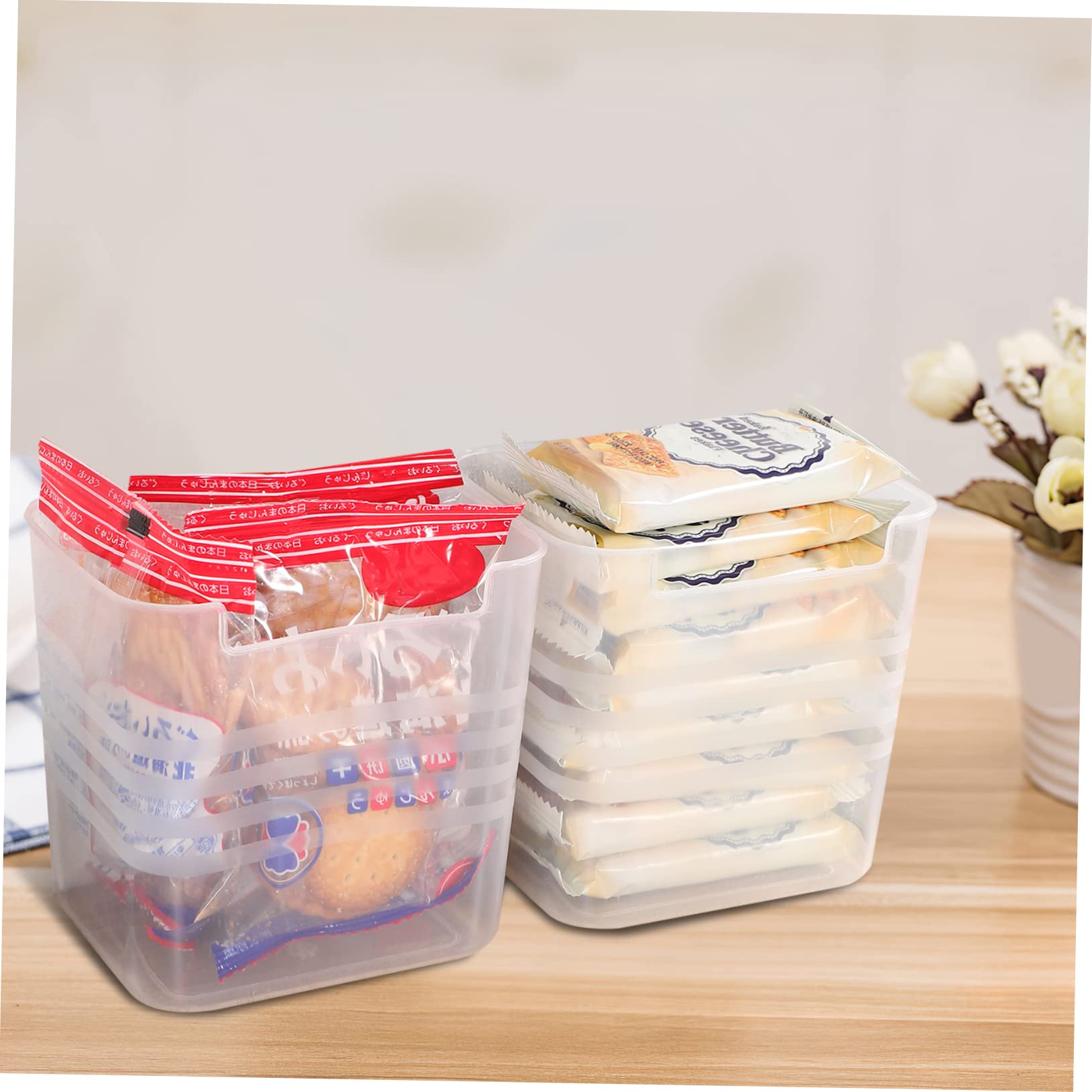 FUNOMOCYA 2pcs Storage Rack Mini Fridge Freezer Organizer Bins Snack Organizer Food Containers Fridge Side Door Storage Containers Clear Storage Containers Plastic Condiment Refrigerator