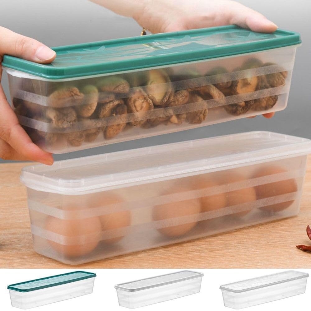1PCS Noodle Storage Box,Rectangular Pasta Box Food Storage Container Large Capacity Spaghetti Container Portable Pasta Box(grey)