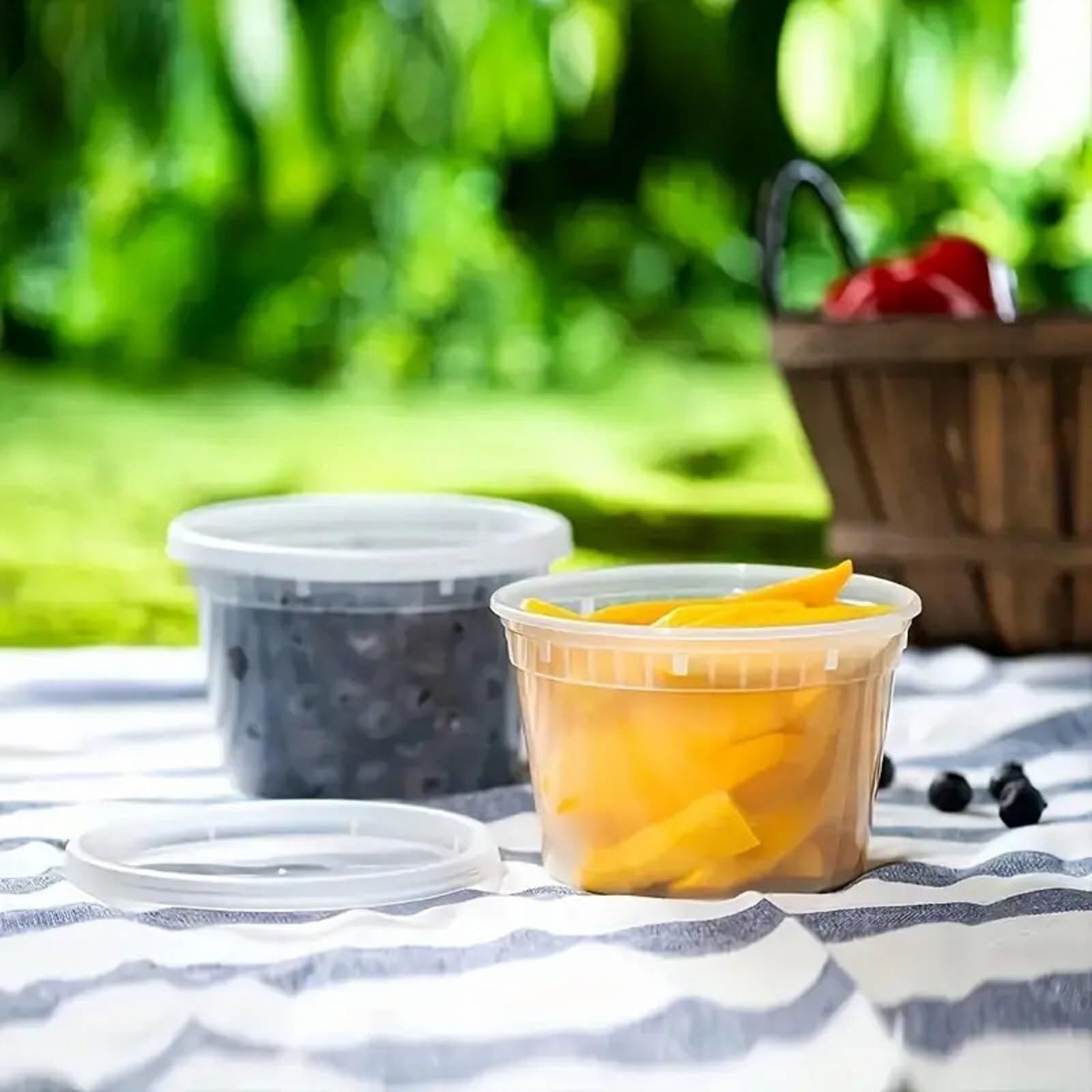 STARANDBEE [10Pack] 16oz, Food Storage Containers with Lids, Plastic Deli Containers, Meal Prep Containers, Microwave and Freezer Safe, Stackable, Leakproof, BPA Free, Clear