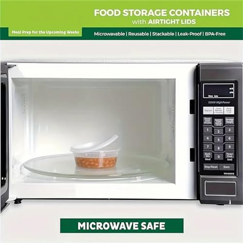 STARANDBEE [20Pack] 8oz, Food Storage Containers with Lids, Plastic Deli Containers, Meal Prep Containers, Microwave and Freezer Safe, Stackable, Leakproof, BPA Free, Clear