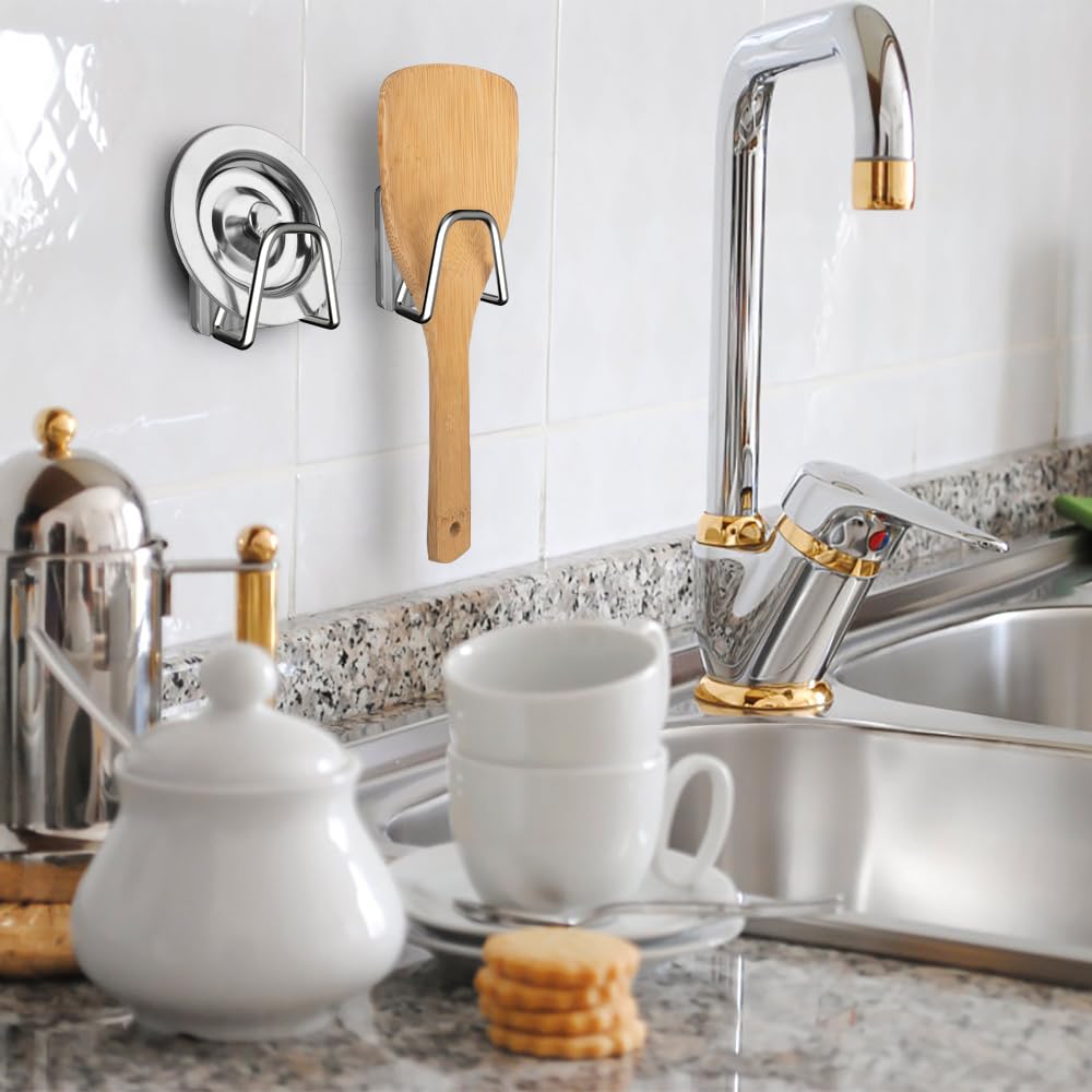 ESINAM 2Pcs Sponge Holder for Kitchen Sink, Strong Adhesive Clear Acrylic Kitchen Sink Sponge Caddy for Kitchen Organization in Sink， Multifunctional Inside Sink Sponge Holder