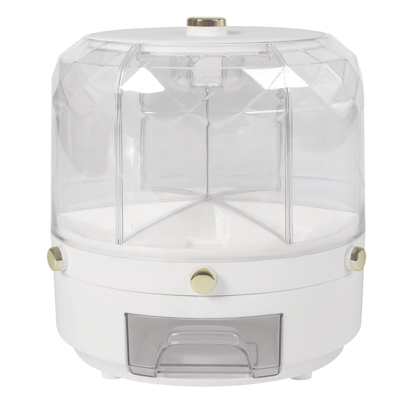 Opulentia Rice Dispenser Dry Grain Food Storage Container Tank 6-Grid Rotating for Kitchen 6 in1 Grain Storage Tank Rotating Rice Bean Oatmeal Food Dispenser Container (Style two)