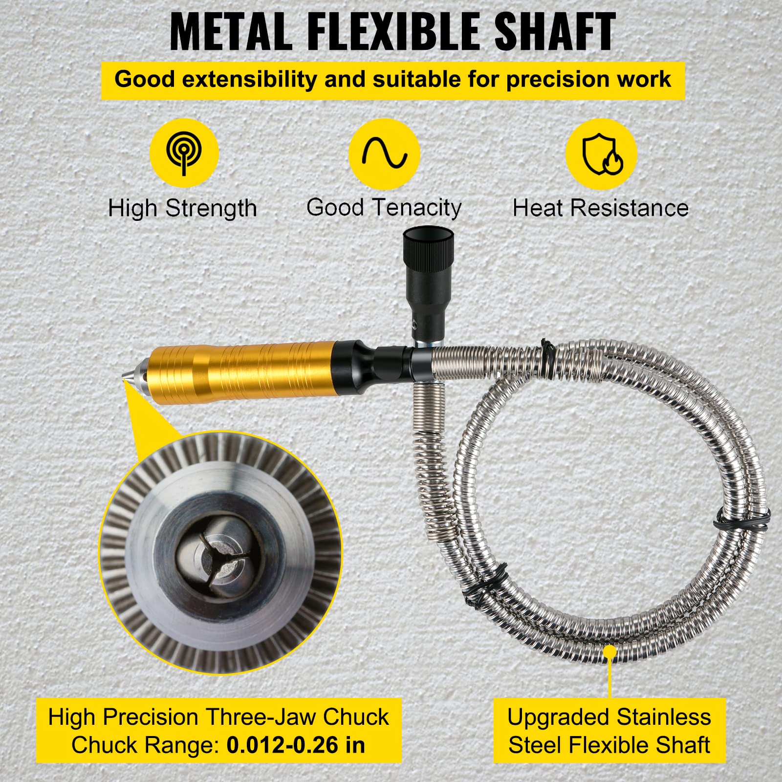 VEVOR Flex Shaft Grinder 560W Rotary Tool with 1/4" 3-Jaw Chuck & Stepless Speed Foot Pedal Rotary Carver 500-25000RPM Hanging Grinding Machine 131PCS for Carving, Buffing,Drilling,Polishing