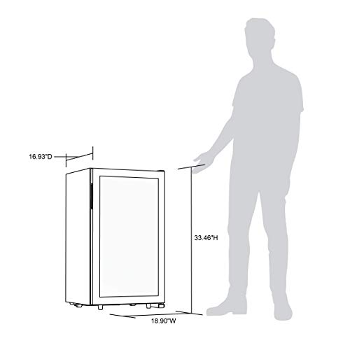 NewAir Wine Cooler and Refrigerator | 28 Bottle Capacity | Freestanding/Built-in Countertop Wine Cellar in Stainless Steel with UV Protected Glass Door NWC028SS01