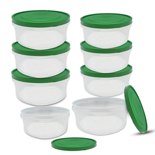 Large Food Storage Container 135 oz and 96 oz,Count 8 Plastic Food Storage Canisters Flour, Sugar, Baking Supplies Meal Prep BPA-Free (Green)2.8L/4L